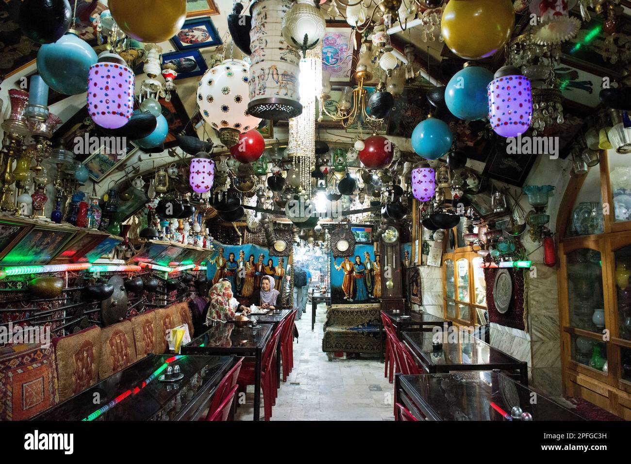 Asia, Iran, Isfahan, Traditional tea house Stock Photo - Alamy