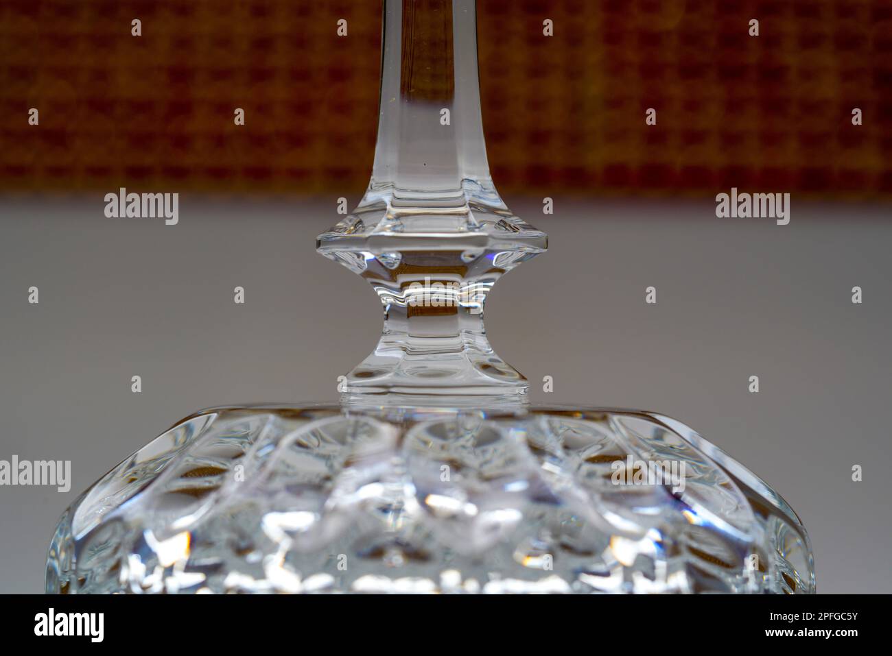 Glass made of crystal-like materials photographed in the studio with ...