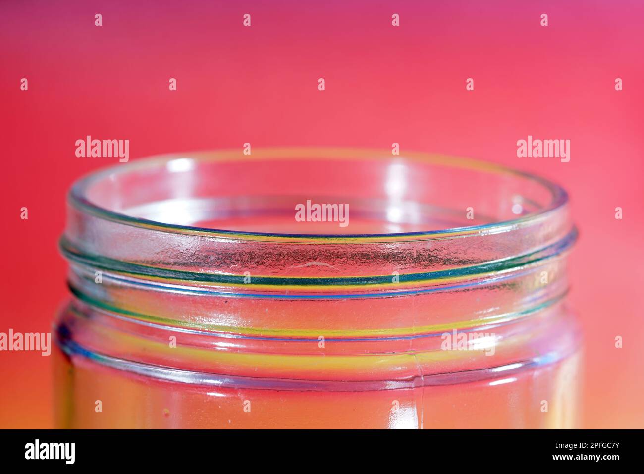 Glass made of crystal-like materials photographed in the studio with ...