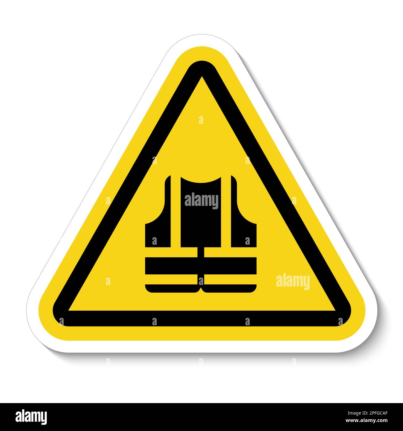 Body Protection Required Sign On White Background Stock Vector Image ...