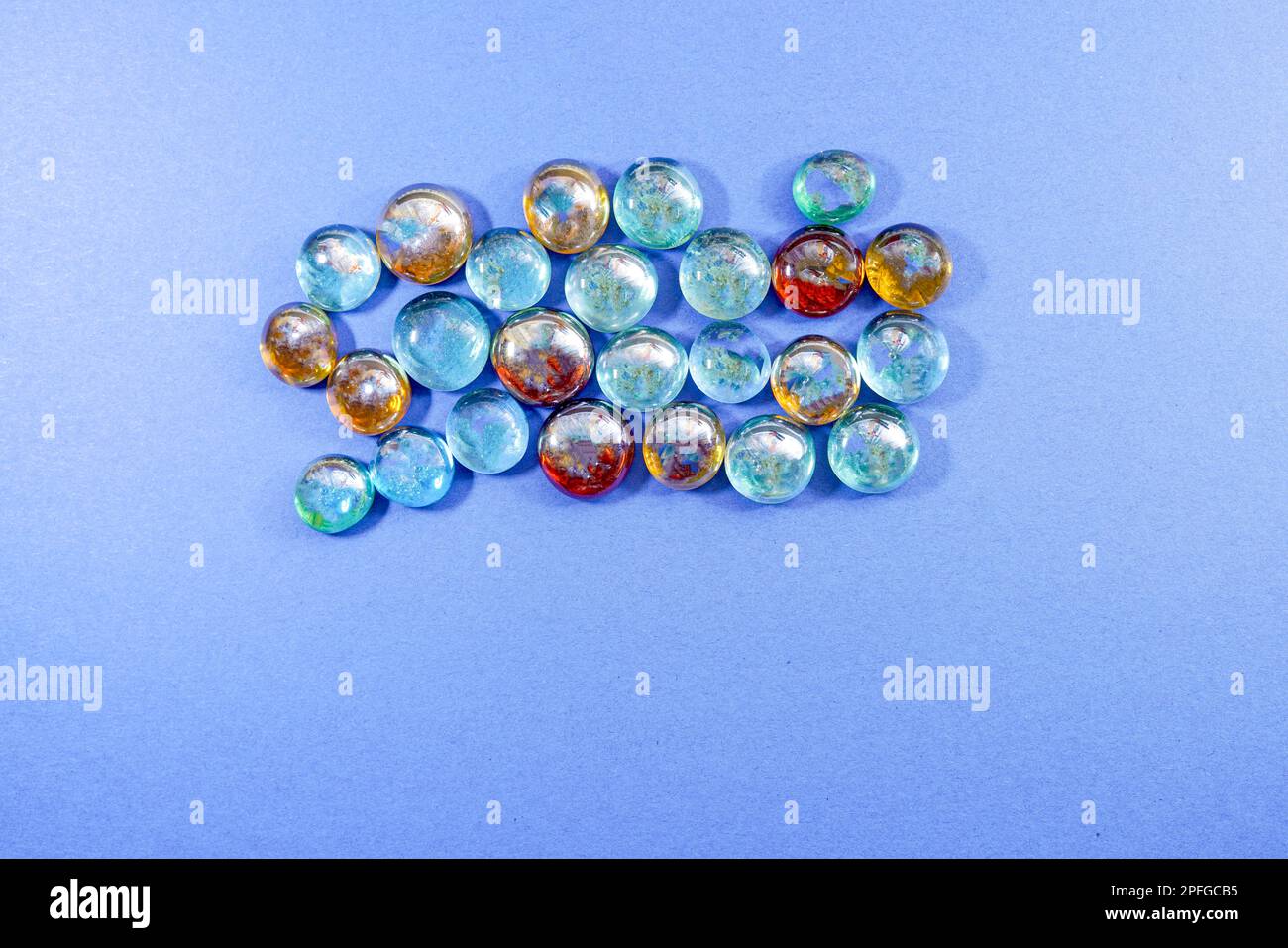 Glass made of crystal-like materials photographed in the studio with ...