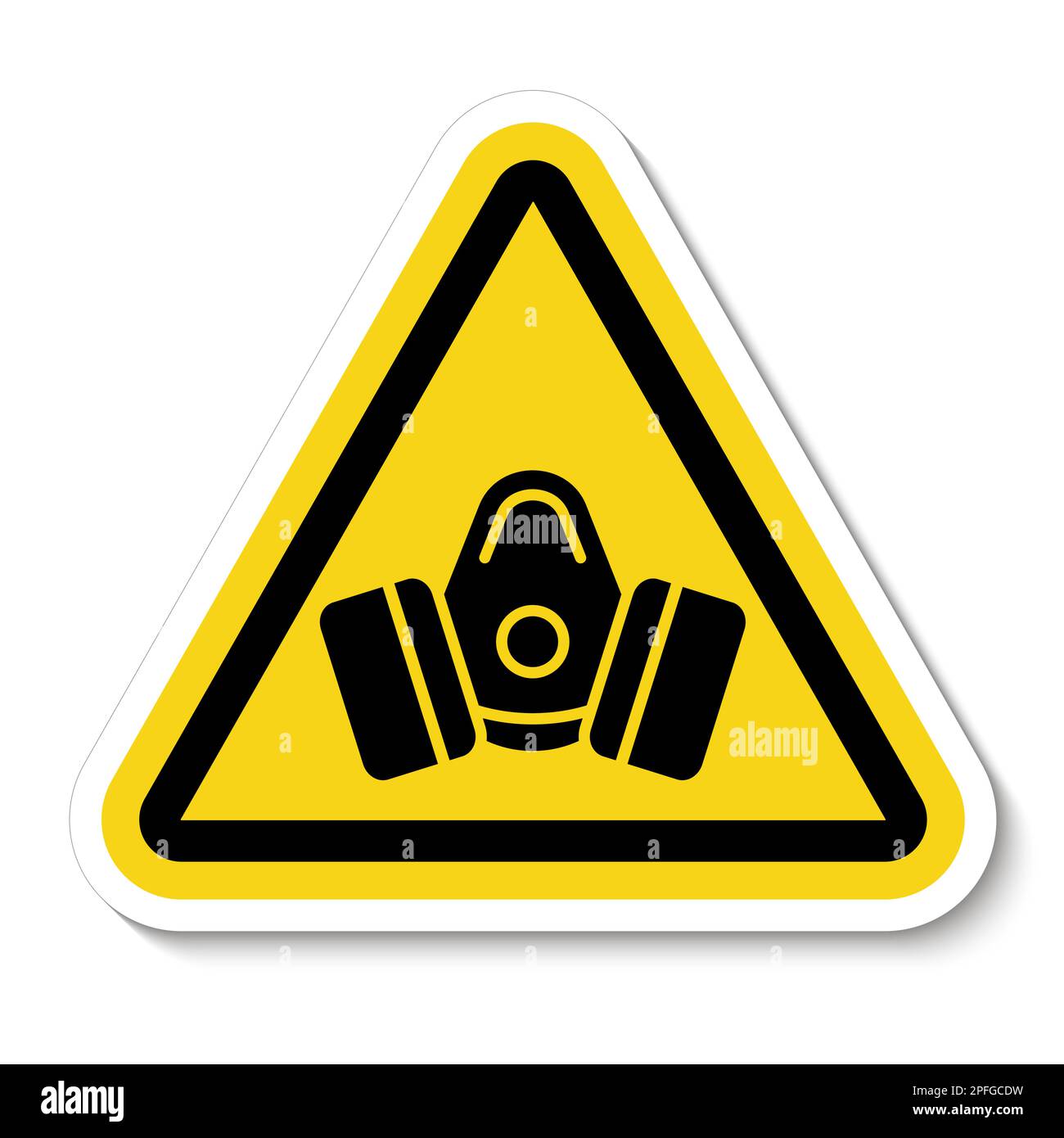Respiratory Protection Required Sign On White Background Stock Vector ...
