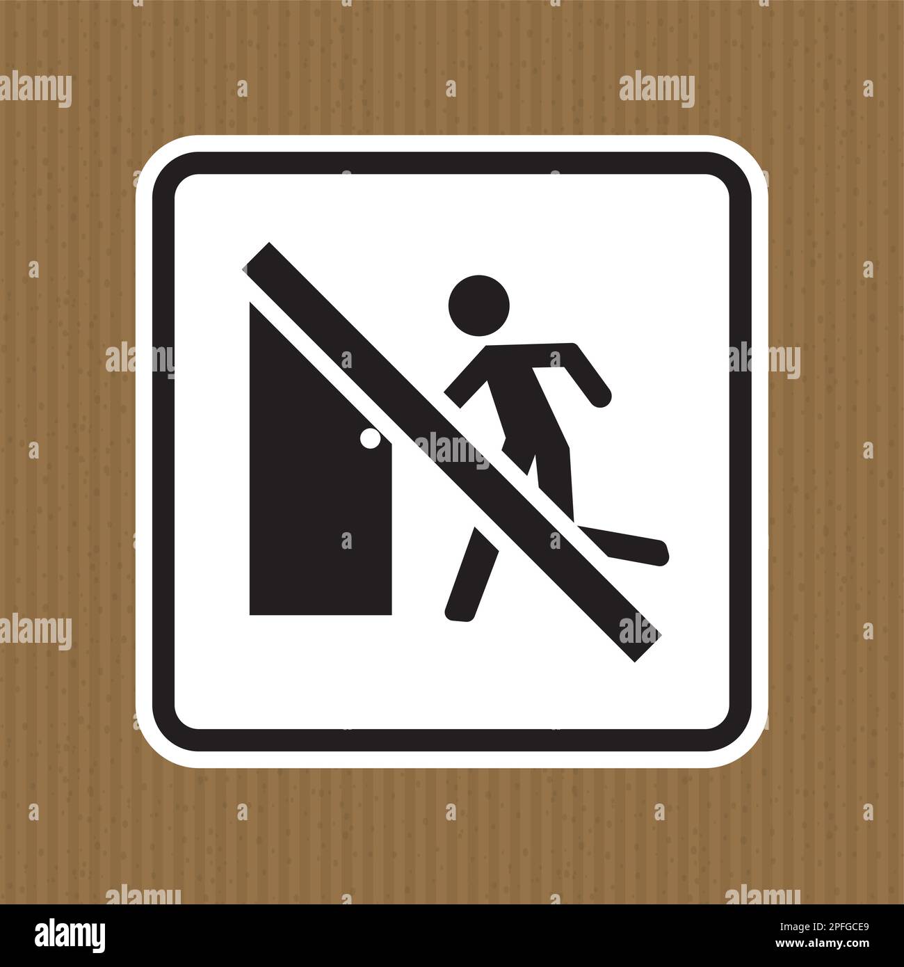 No Exit Sign On White Background Stock Vector Image & Art - Alamy