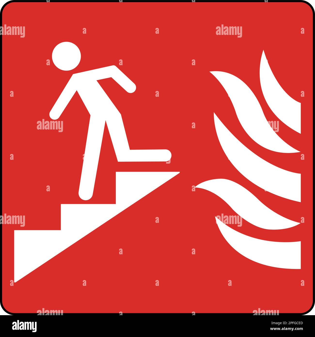 Fire escape stairs Stock Vector Images - Alamy