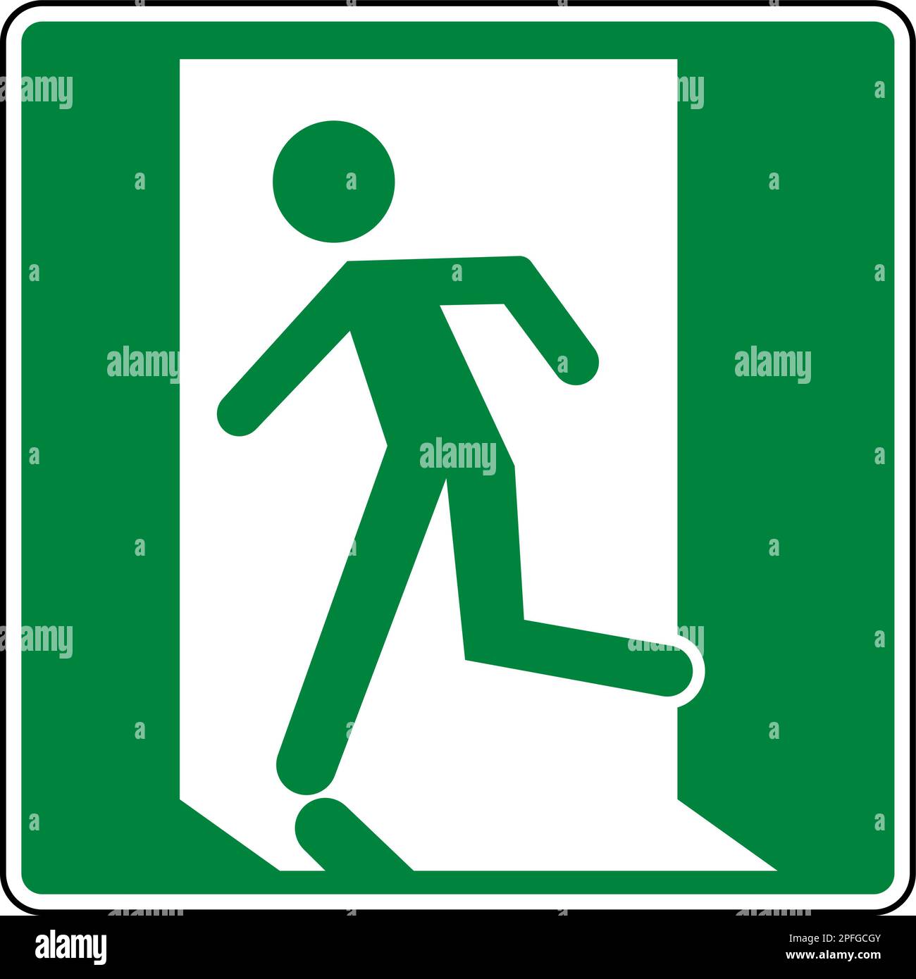 Emergency Exit Symbol Left Sign Stock Vector Image And Art Alamy