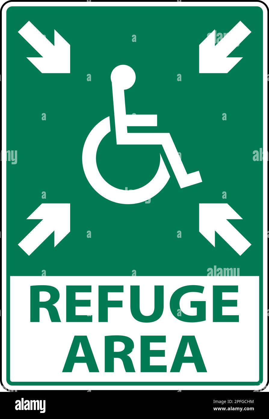 Emergency refuge area sign hi-res stock photography and images - Alamy