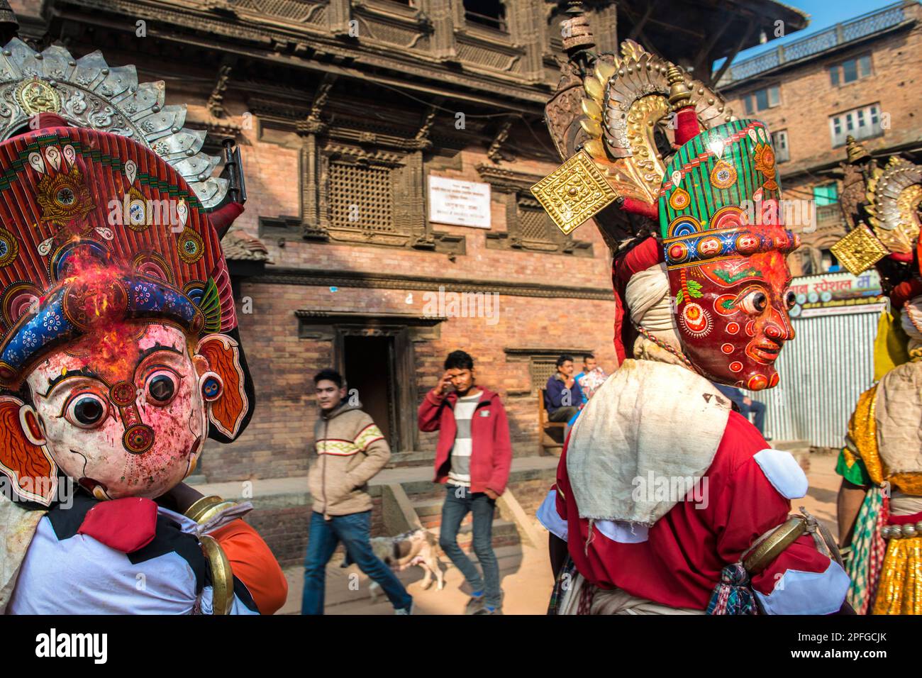 Nepal; Bhaktapur, Folklore Stock Photo - Alamy