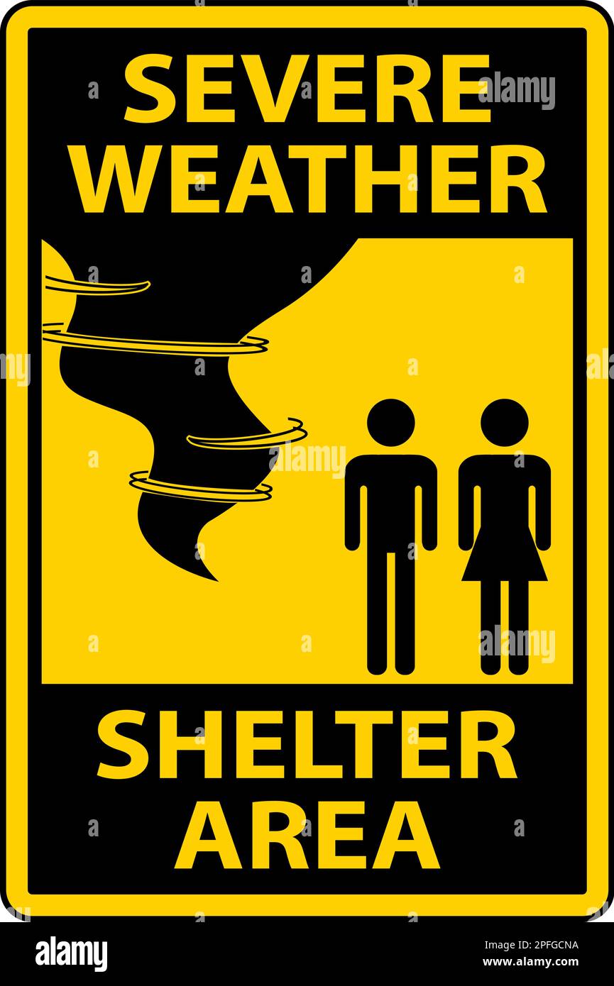 Tornado shelter sign Stock Vector Images - Alamy
