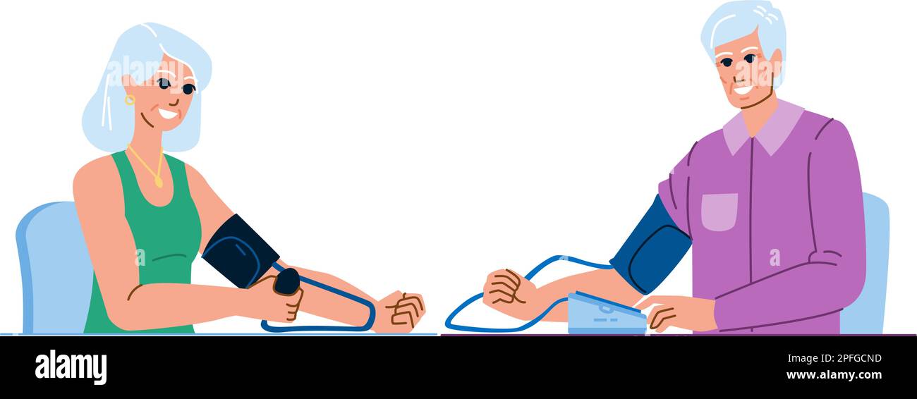 measuring blood presure vector Stock Vector Image & Art - Alamy