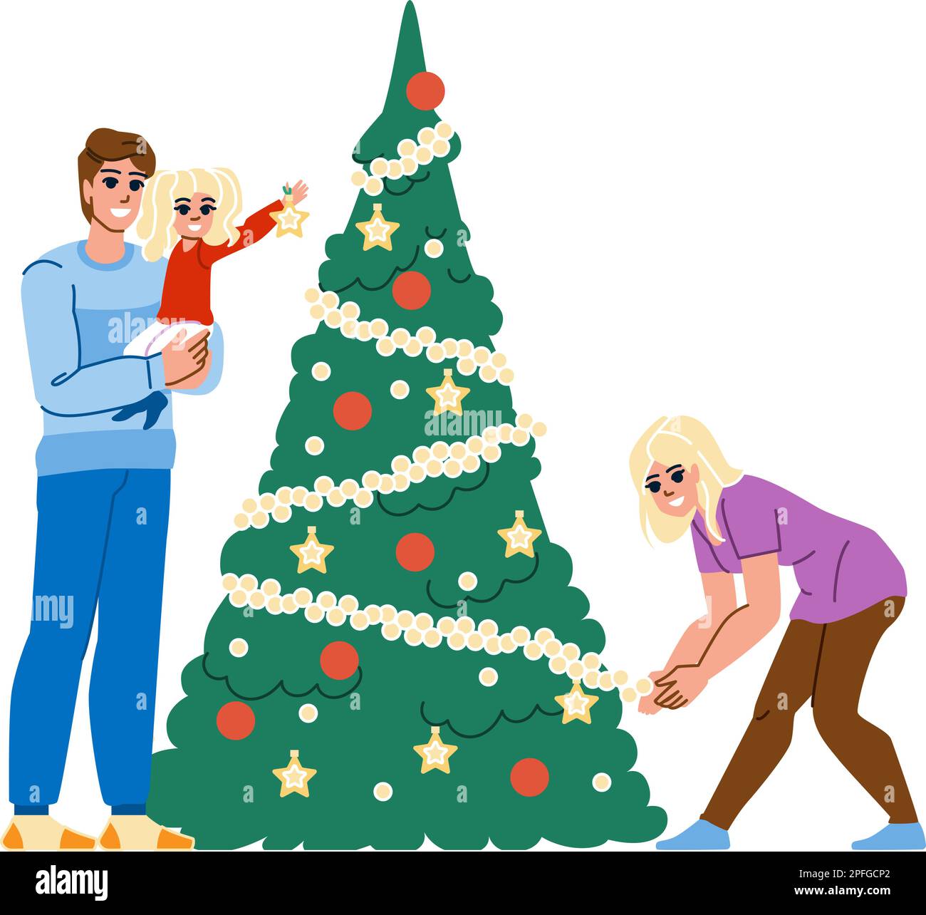 decorate christmass tree vector Stock Vector Image & Art - Alamy