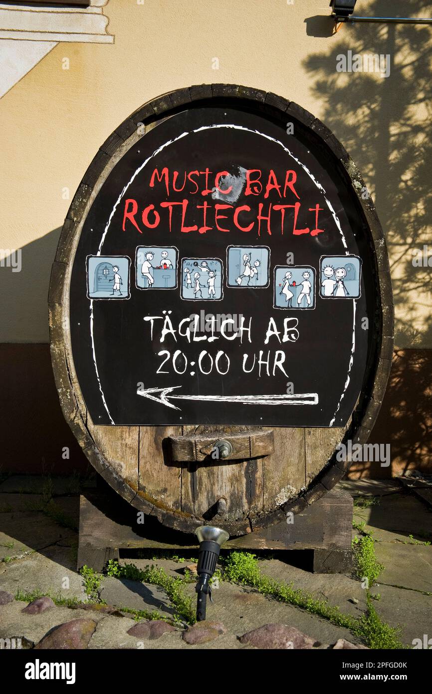 Switzerland, Canton Grisons, Davos, Music bar Rotliechtli Stock Photo ...