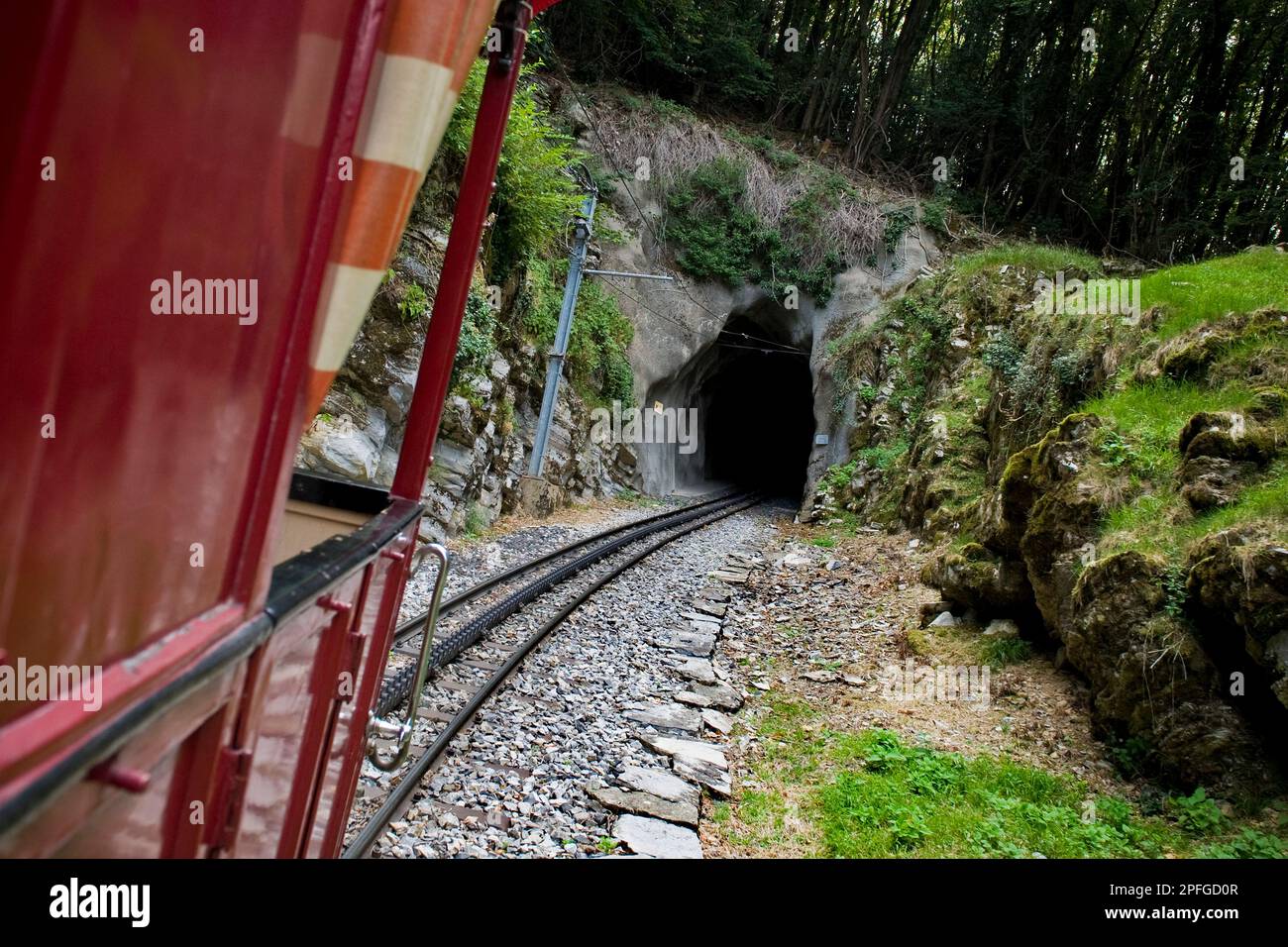 Switzerland, Canton Ticino, Monte Generoso Railway, steam train Stock ...