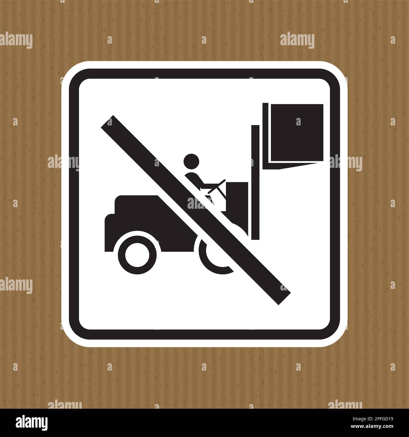 Warning Forklift Symbol, Do Not Drive With Raised Load Stock Vector ...