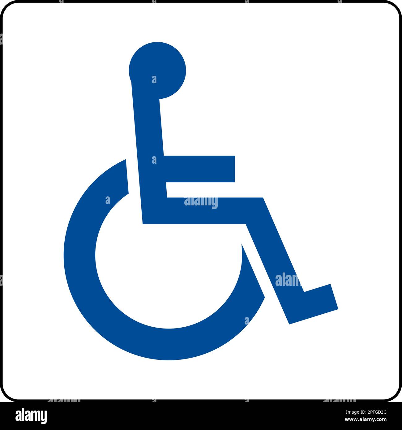 International Symbol of Accessibility Sign On White Background Stock ...