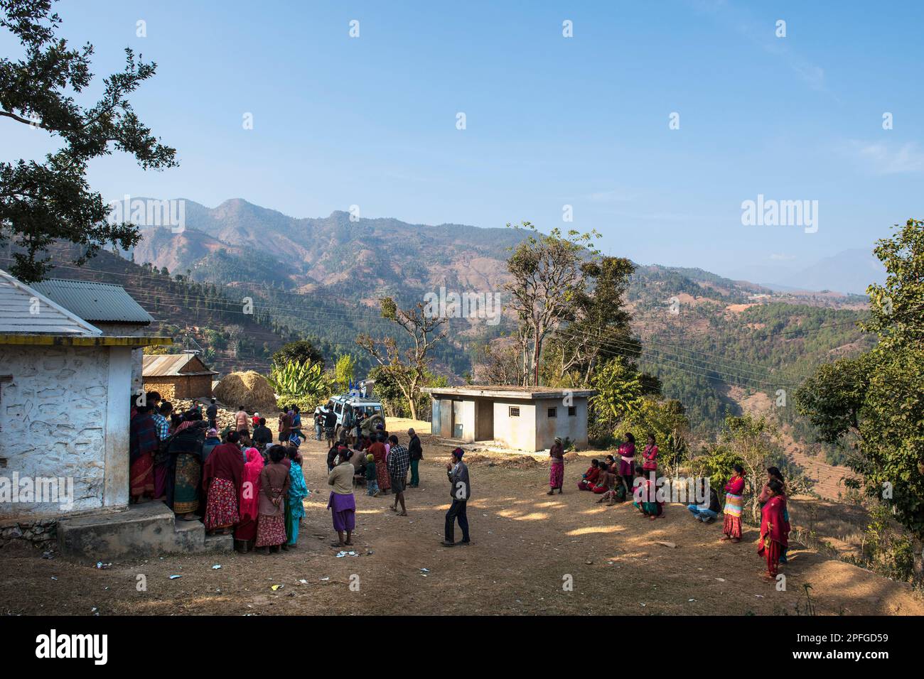 Nepal, Nuwakot district, one year after the earthquake, humanitarian ...