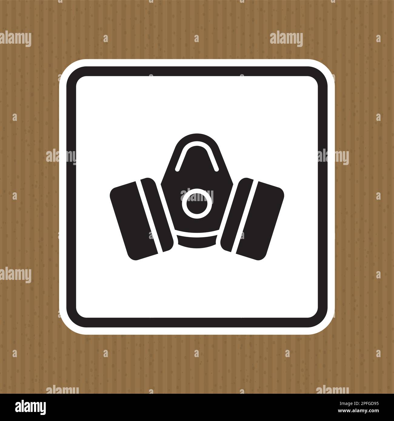 Respiratory Protection Required Sign On White Background Stock Vector ...