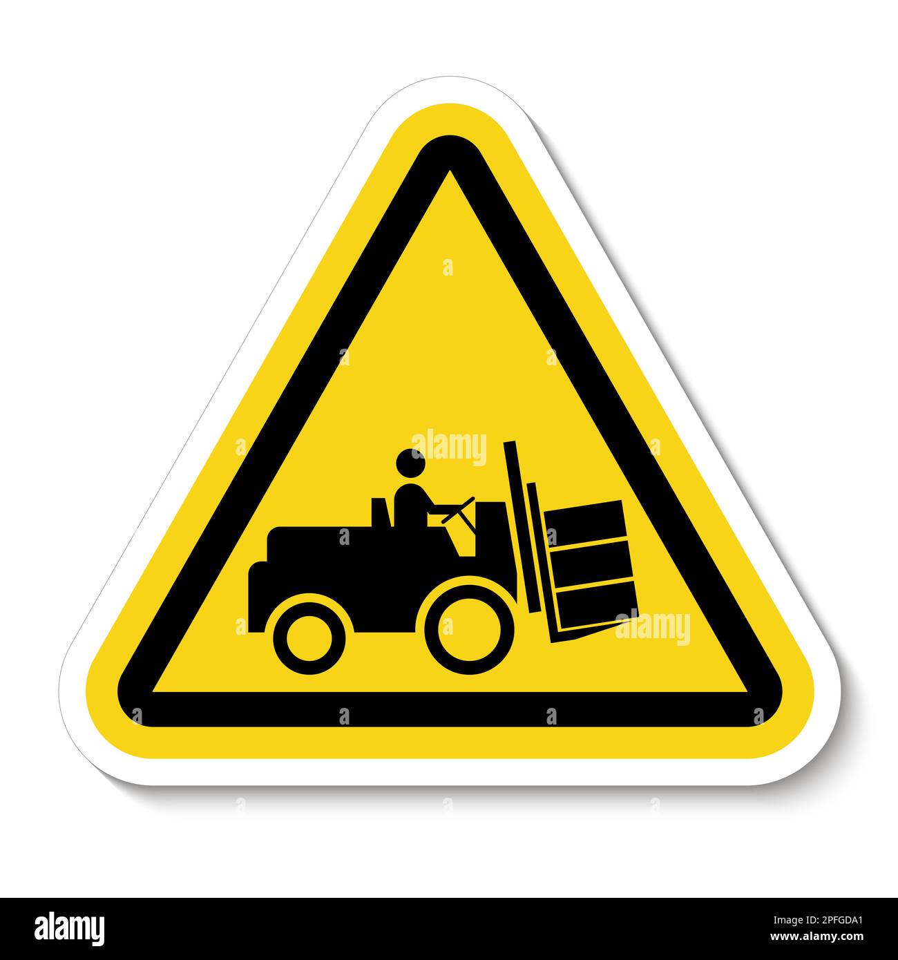 Forklift truck sign,Hazard warning forklift Stock Vector Image & Art ...