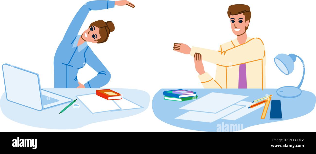 office exercise vector Stock Vector Image & Art - Alamy