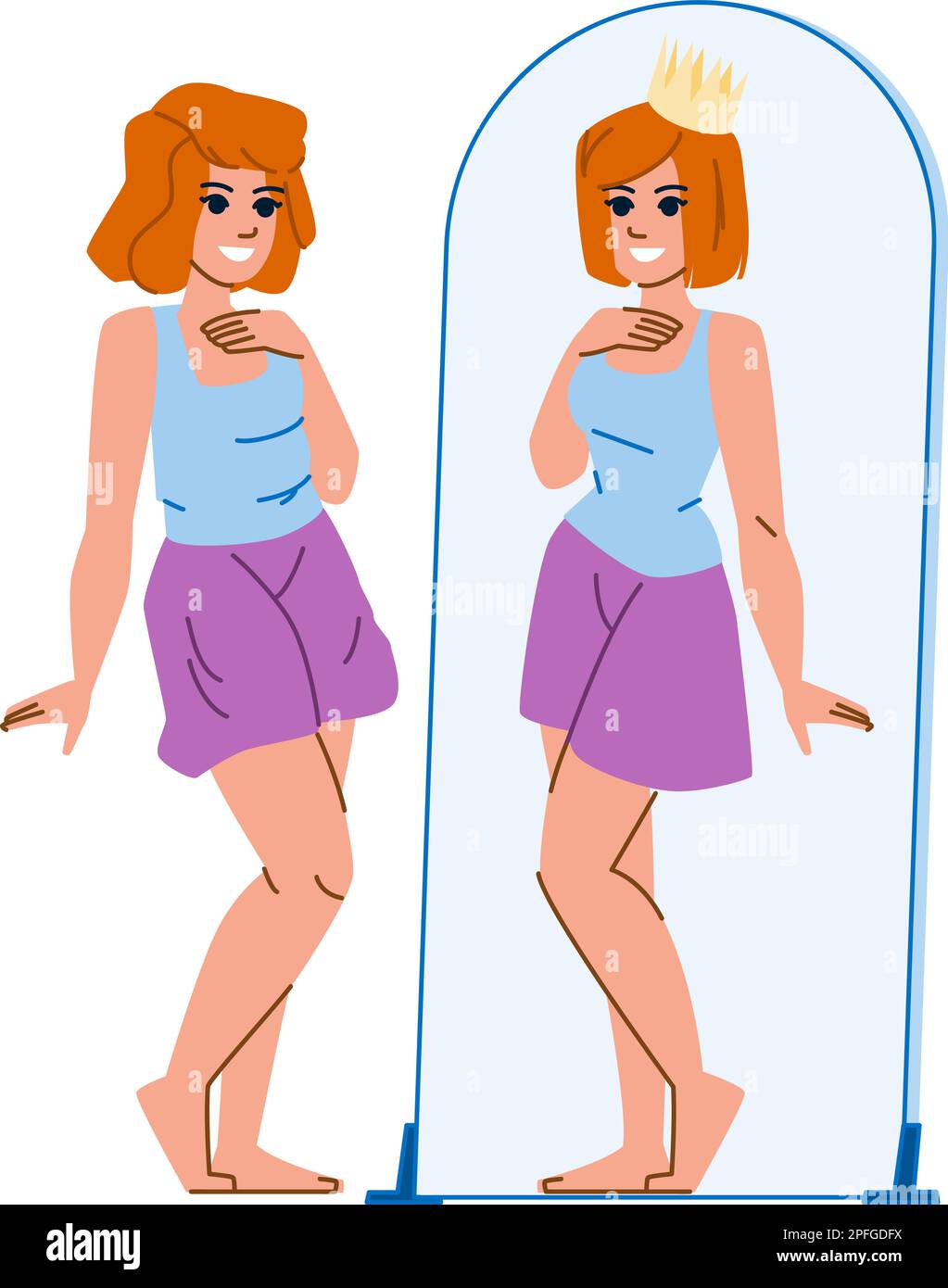 narcissism female vector Stock Vector Image & Art - Alamy