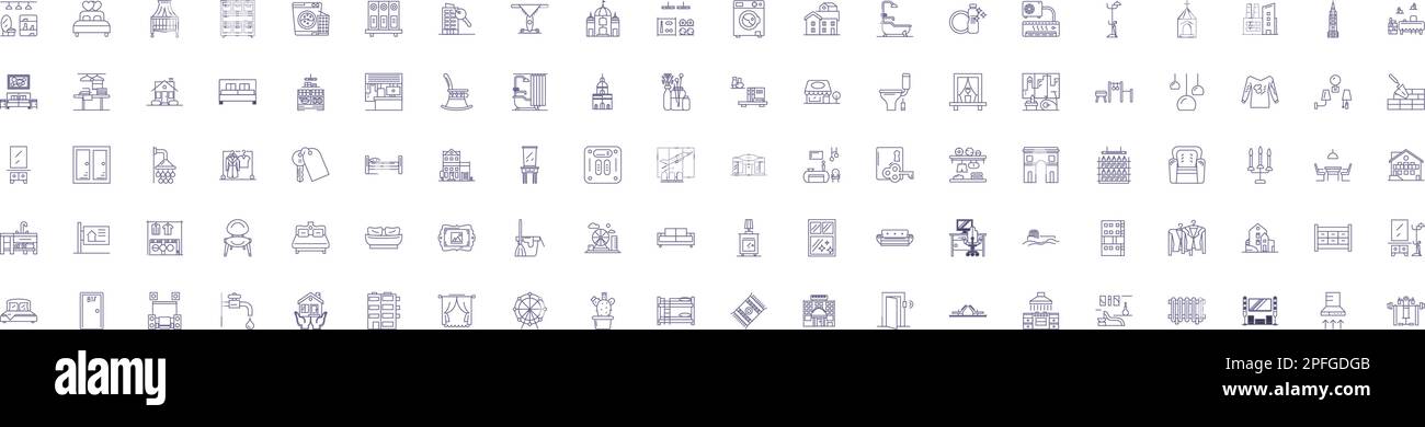 Smart infrastructure line icons signs set. Design collection of Smart ...