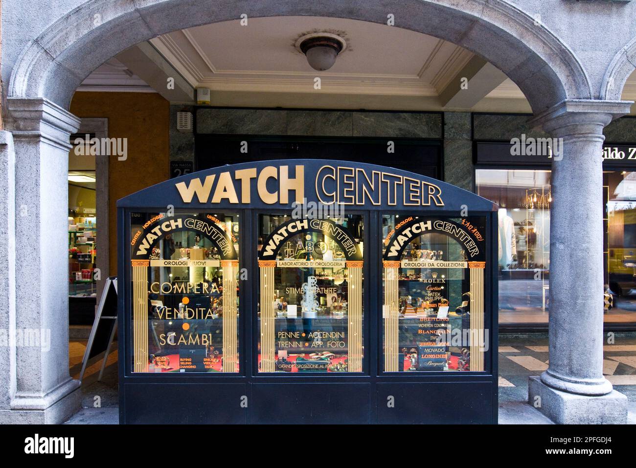 Watch center, Lugano, Switzerland Stock Photo - Alamy