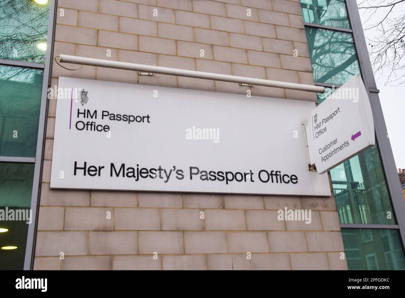 Hm passport office sign hi-res stock photography and images - Alamy