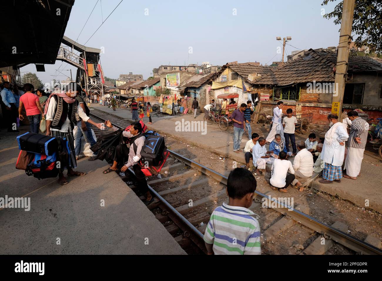 India, Kolkata, Park Circus railway station Stock Photo - Alamy