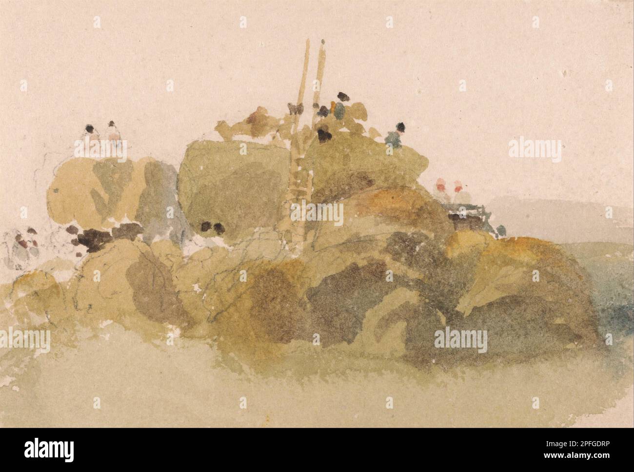 Building a Hayrick by Peter de Wint Stock Photo - Alamy