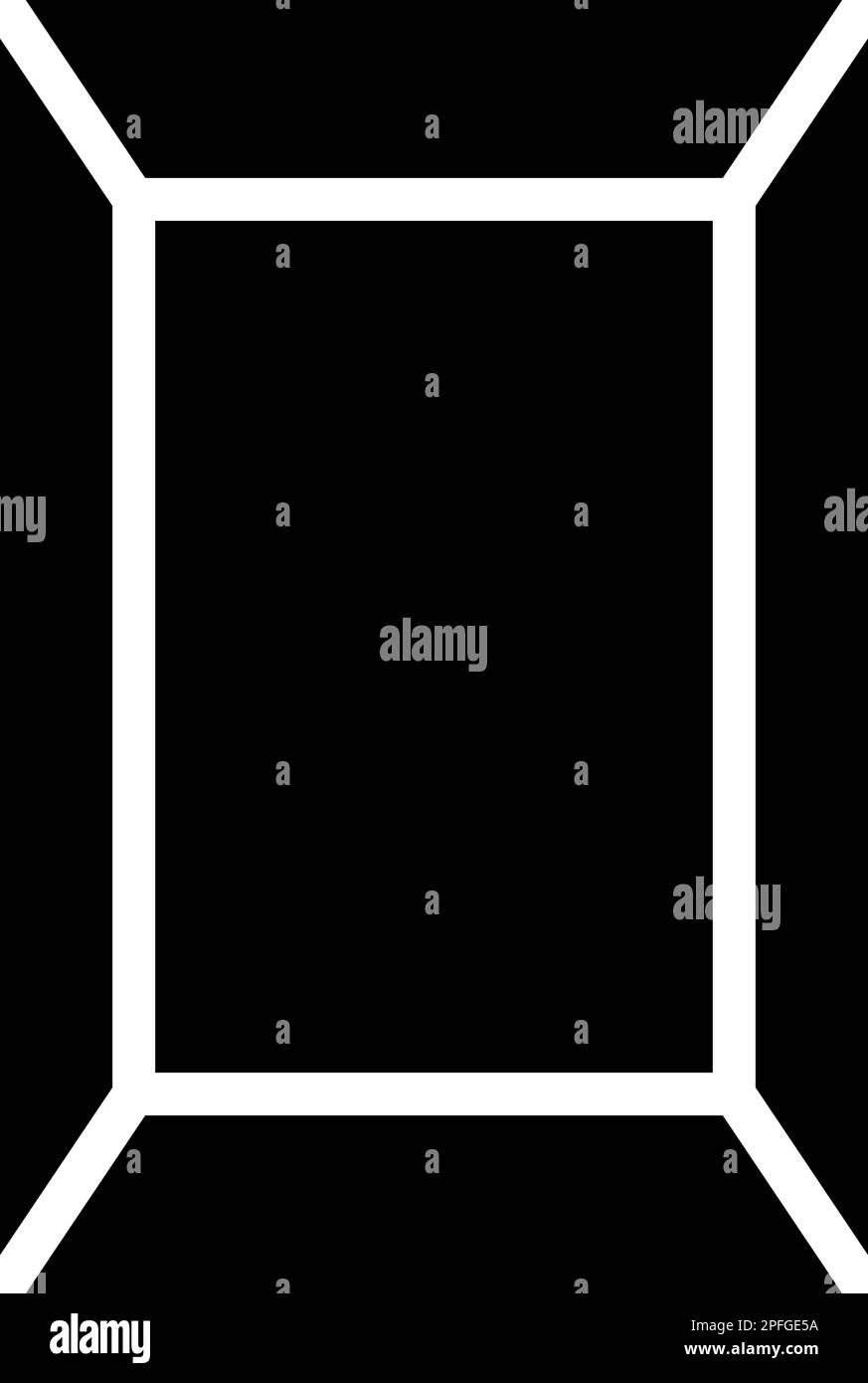 Template picture rectangular icon black color vector illustration image ...