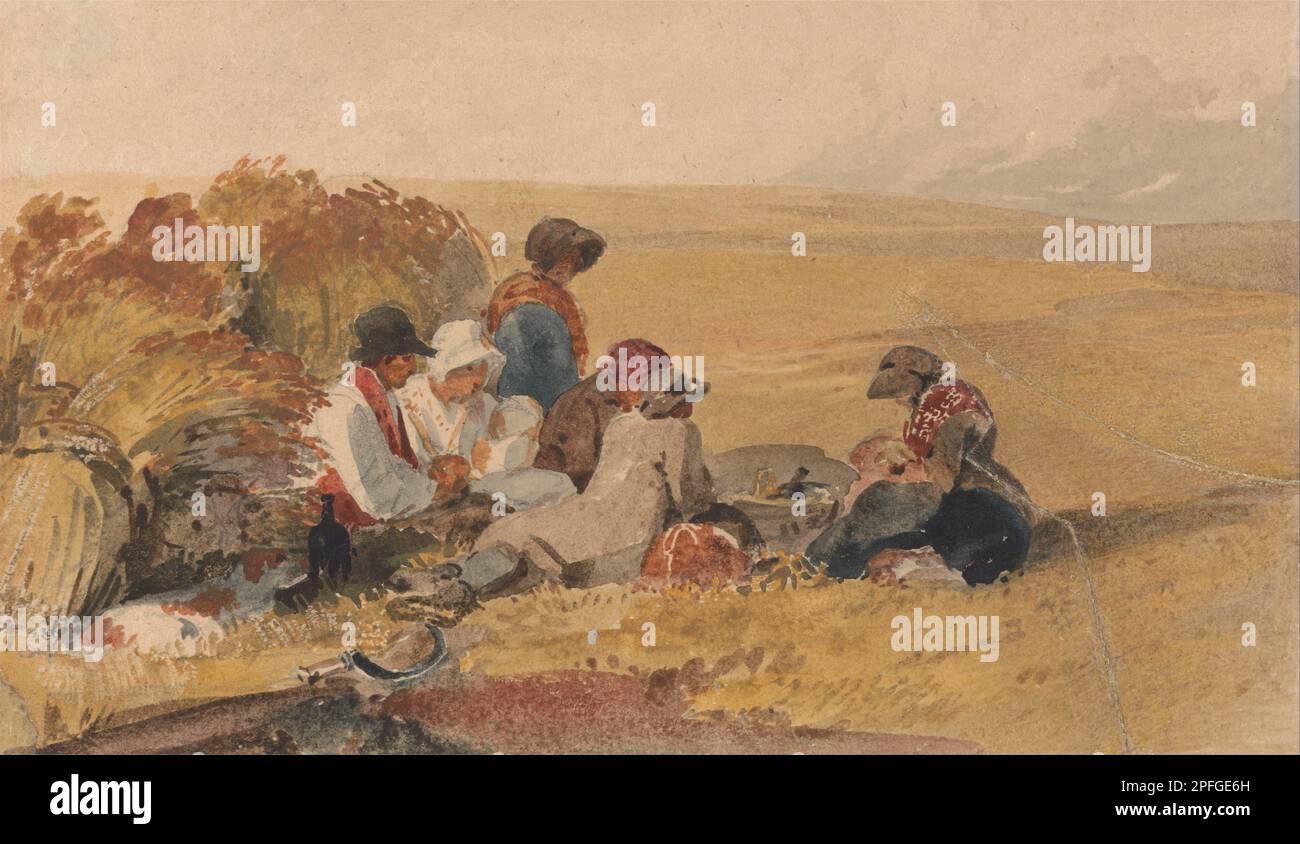 The Harvesters by Peter de Wint Stock Photo - Alamy