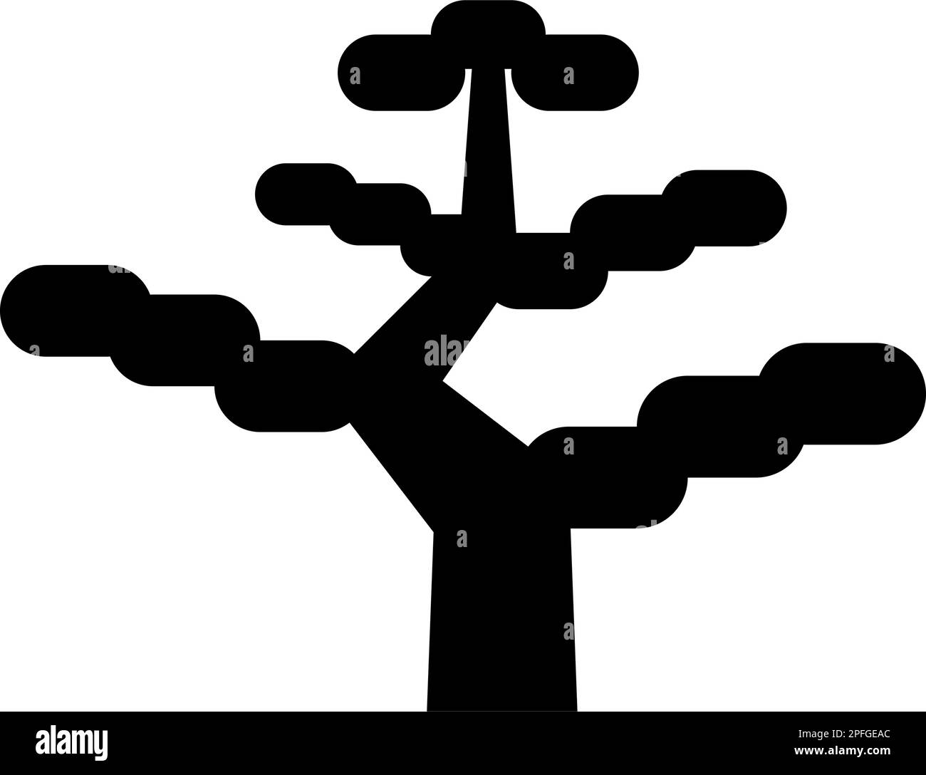 Bonsai tree japanese icon black color vector illustration image flat ...