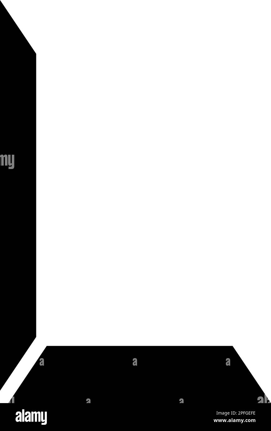 Part border for picture corner frame icon black color vector ...