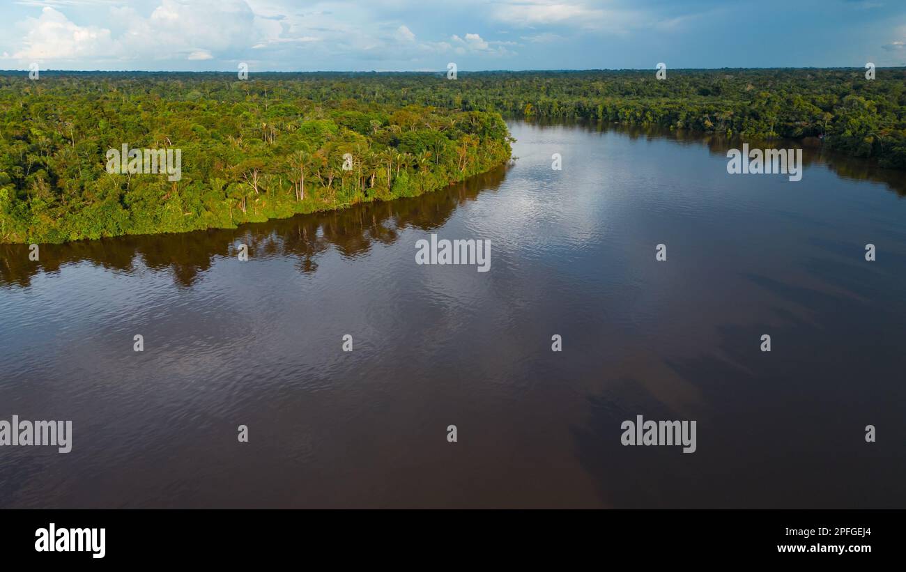 The Nanay River, one of the most important freshwater channels in the ...