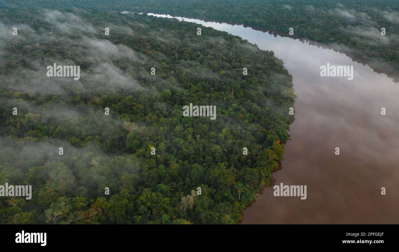 The Nanay River, one of the most important freshwater channels in the ...