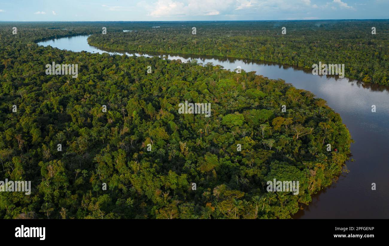 The Nanay River, one of the most important freshwater channels in the ...