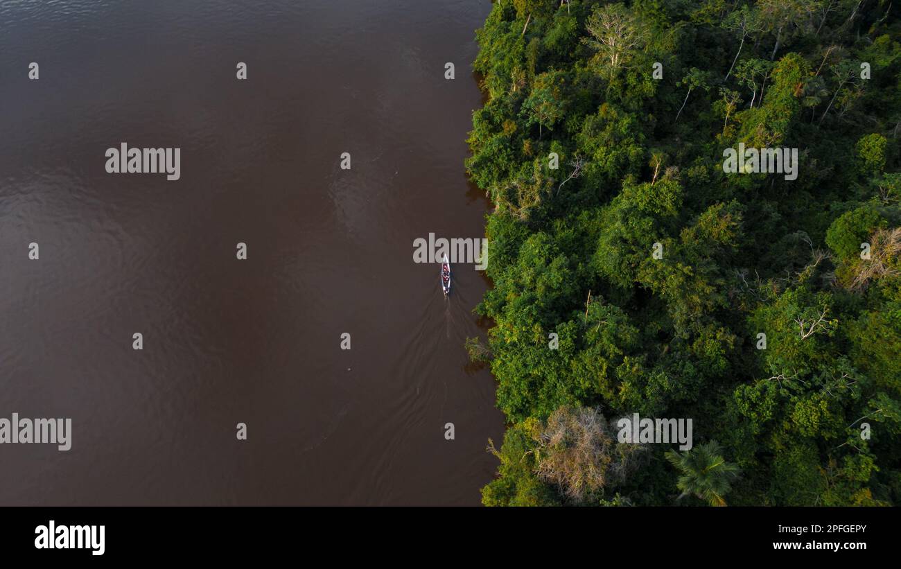 The Nanay River, one of the most important freshwater channels in the ...