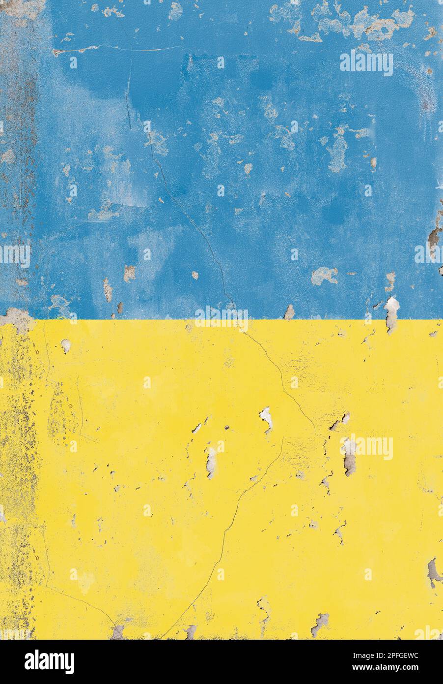 Ukrainian flag painted paint hi-res stock photography and images - Alamy