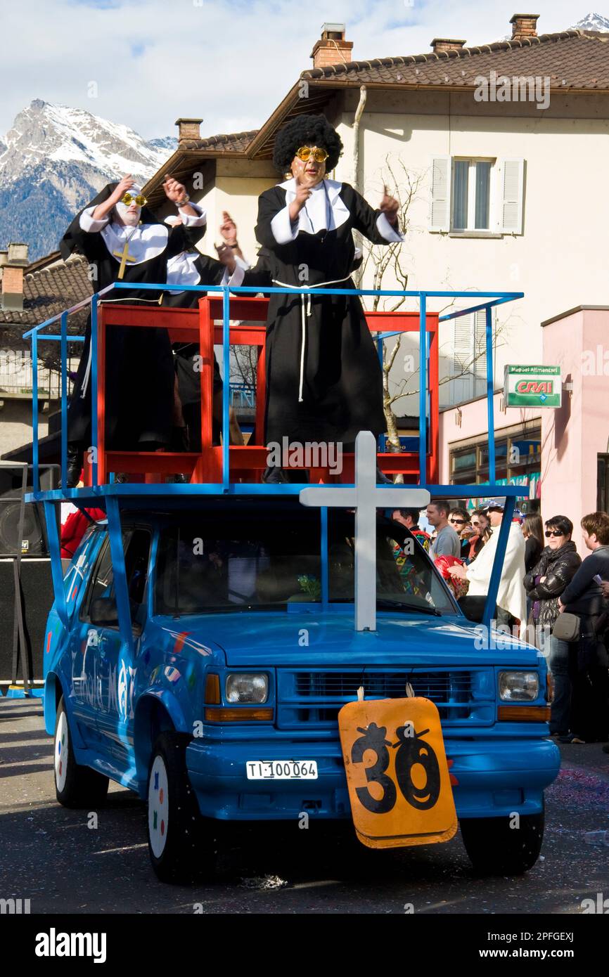 Carnival parade, Biasca, Canton Ticino, Switzerland Stock Photo - Alamy