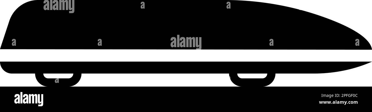 Car box auto roof carrier load trunk cargo roofbox icon black color ...