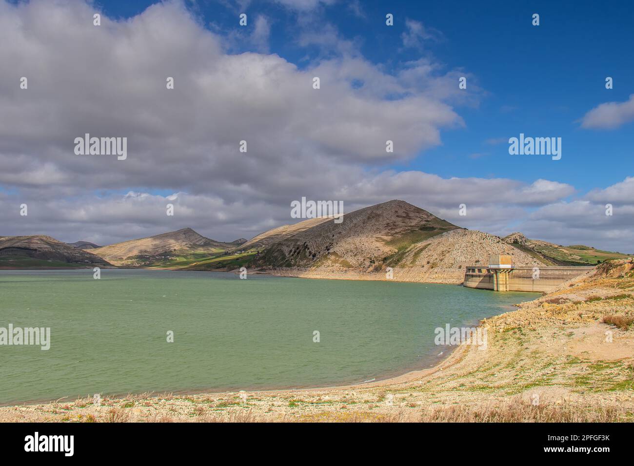 The Impressive Kasseb Dam in Bousalem, Beja, Tunisia. North Africa ...