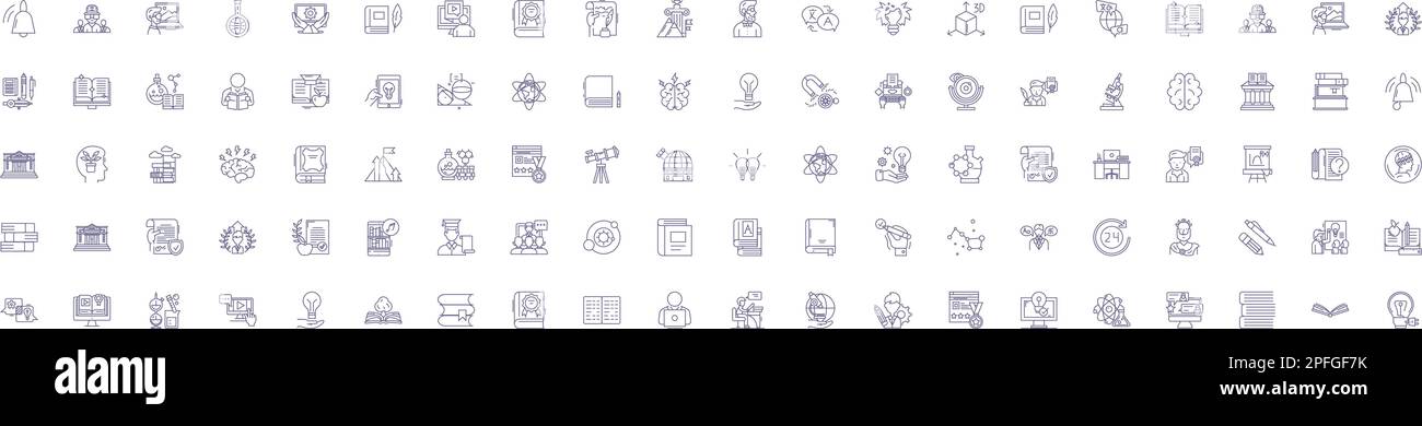 Science research line icons signs set. Design collection of Research ... Science research line icons signs set. Design collection of Research ...
