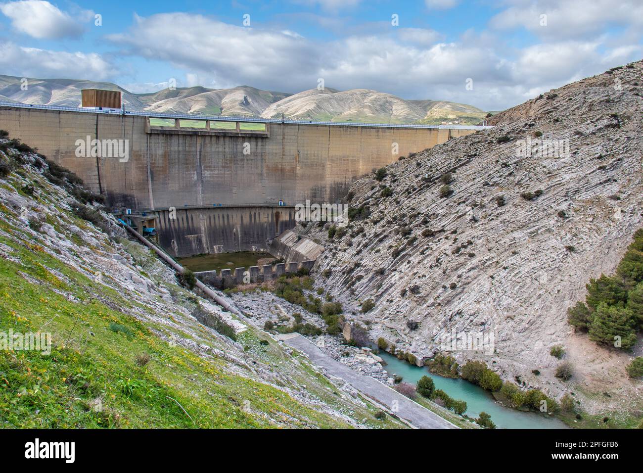The Impressive Kasseb Dam in Bousalem, Beja, Tunisia. North Africa ...