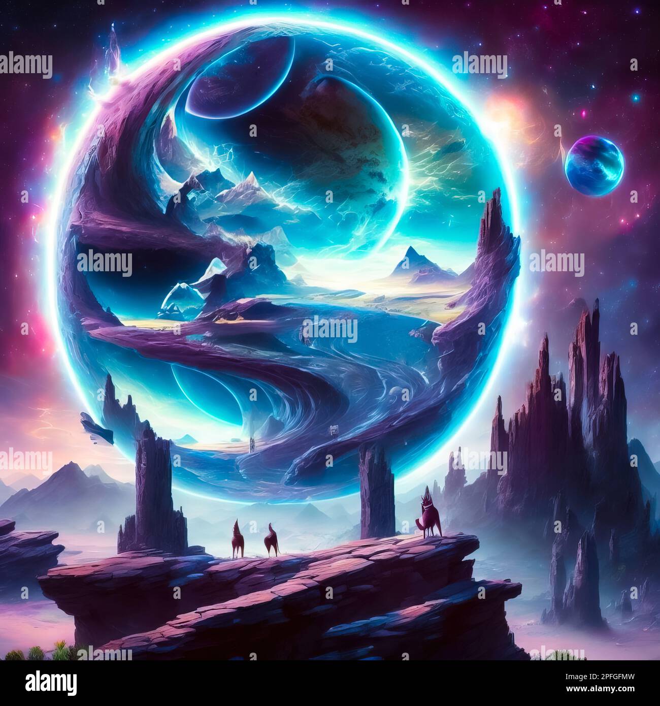 Neon Galaxy Space