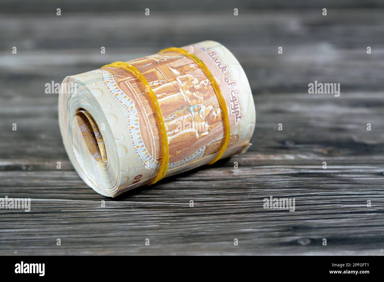 Egypt money bundle roll of pounds, 1 EGP LE one Egyptian pound cash ...