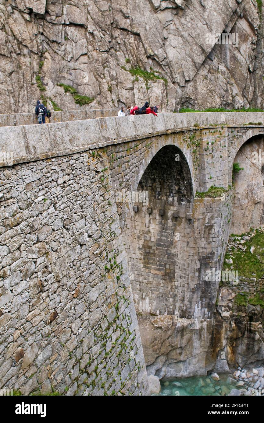 Devil bridge, Surrounding of Andermatt, Switzerland Stock Photo - Alamy