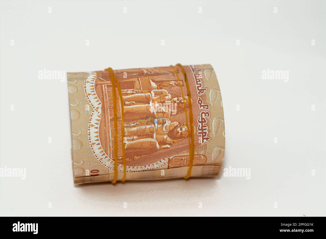 Egypt money bundle roll of pounds, 1 EGP LE one Egyptian pound cash ...