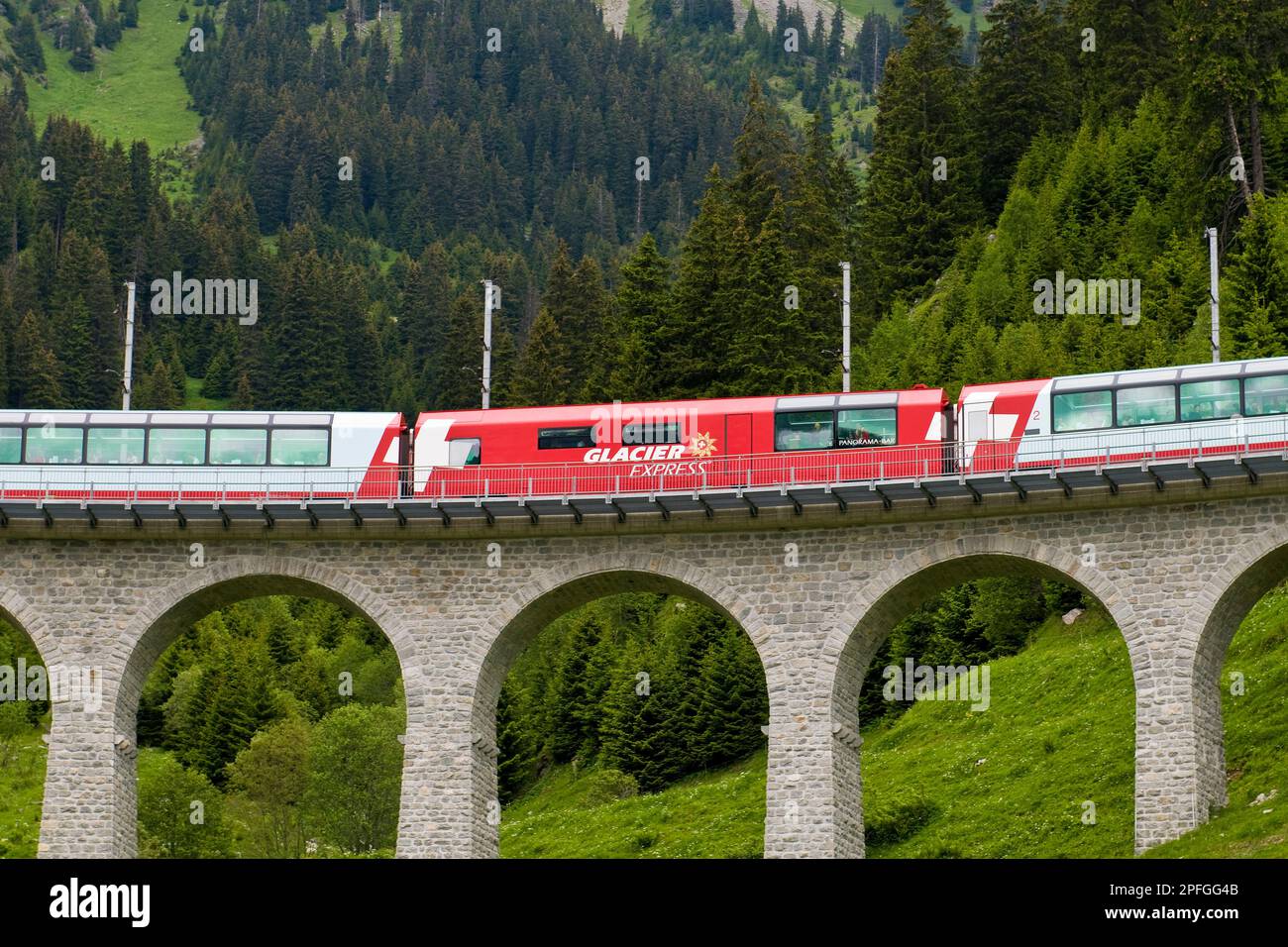 Glacier express train, Canton Grigioni, Switzerland Stock Photo - Alamy