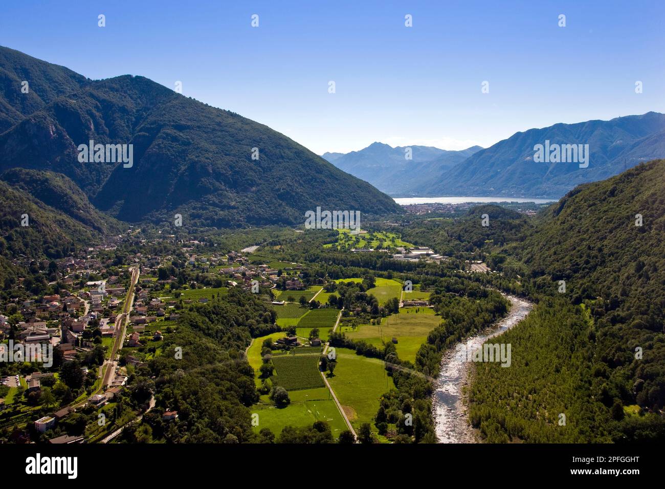 Switzerland, Canton Ticino, aerial view Stock Photo - Alamy