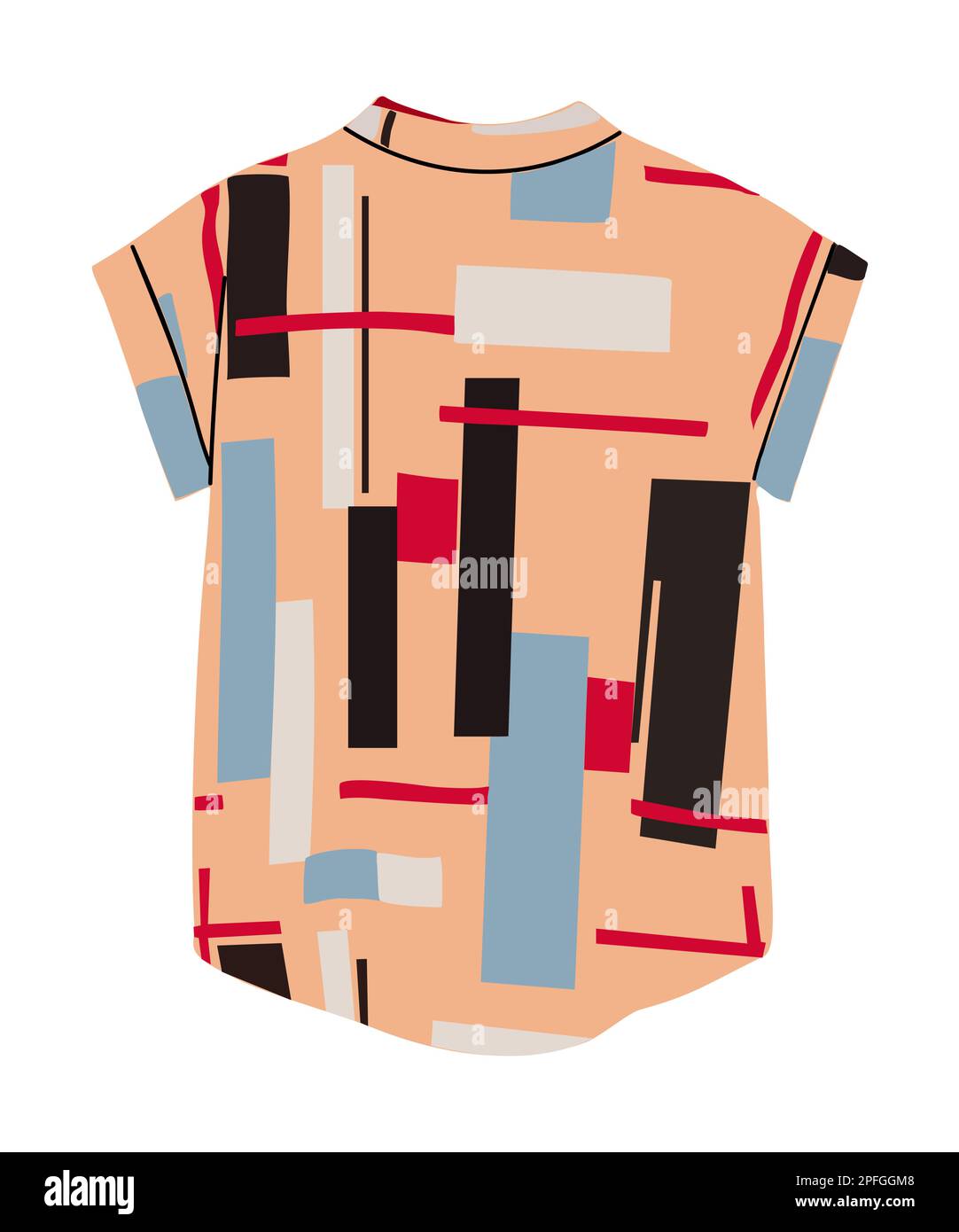 Fashion womens modern top, blouse vector isolated Stock Vector Image ...