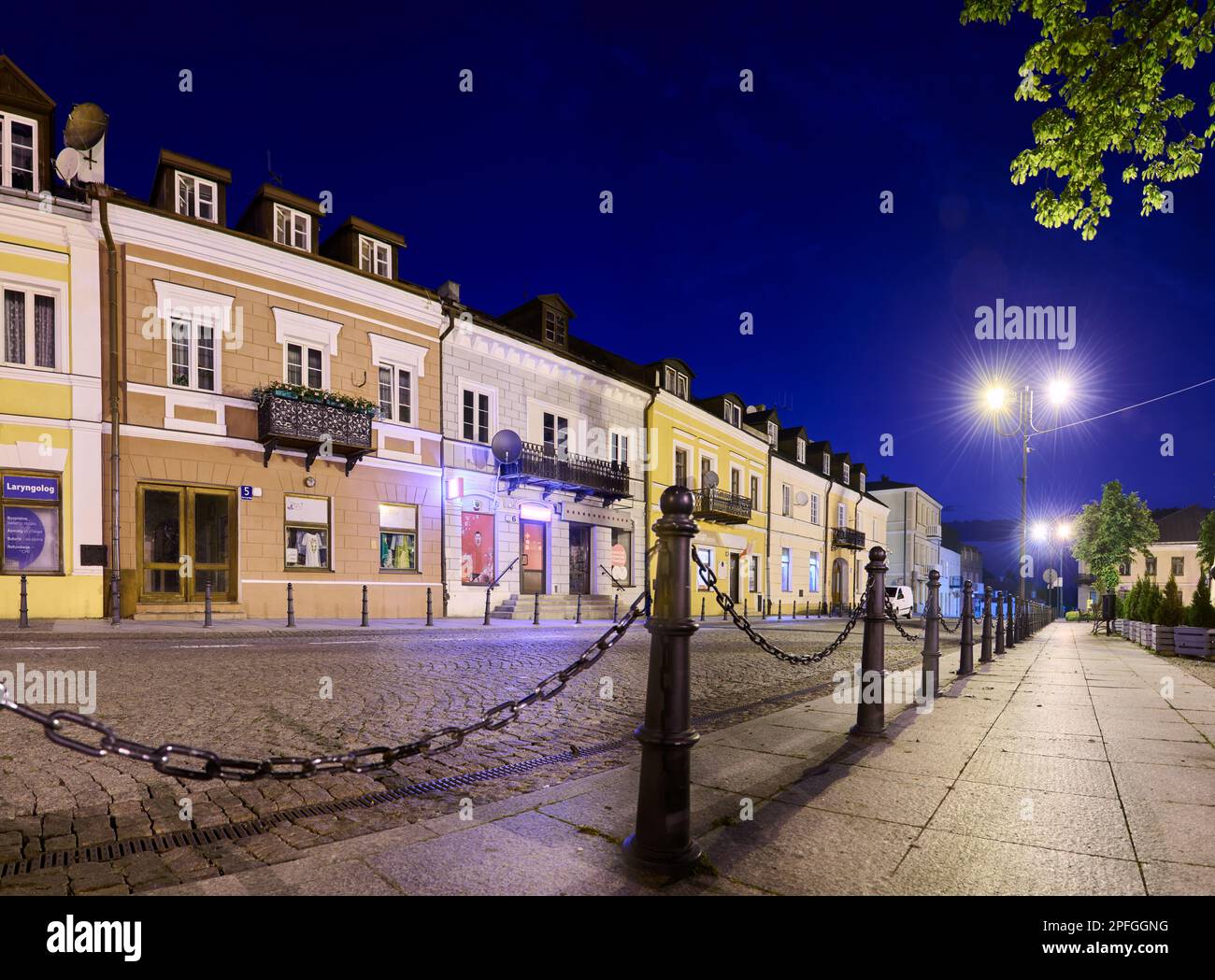 Empty town at night hi-res stock photography and images - Alamy